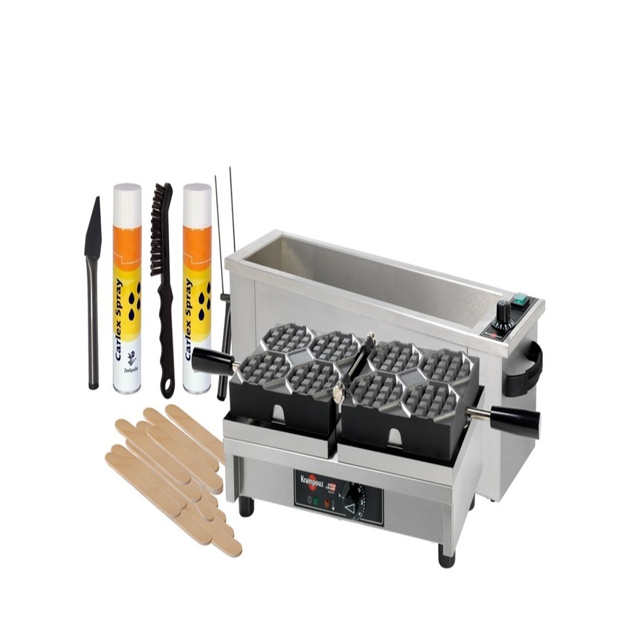 Lolly Waffle Iron + Bain-marie Large - Order / Buy Online - Gedelec